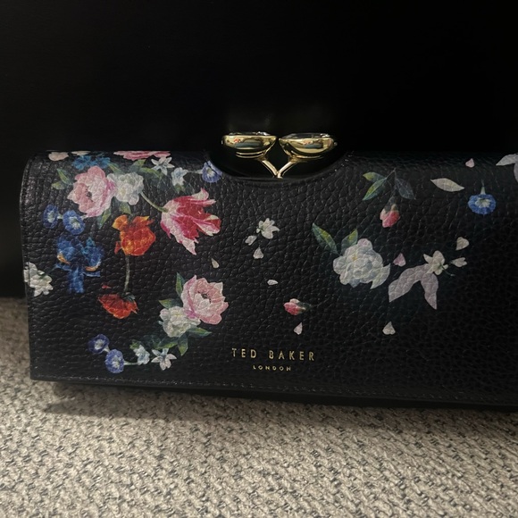 Ted Baker | Bags | Ted Baker Black Floral Womens Wallet | Poshmark